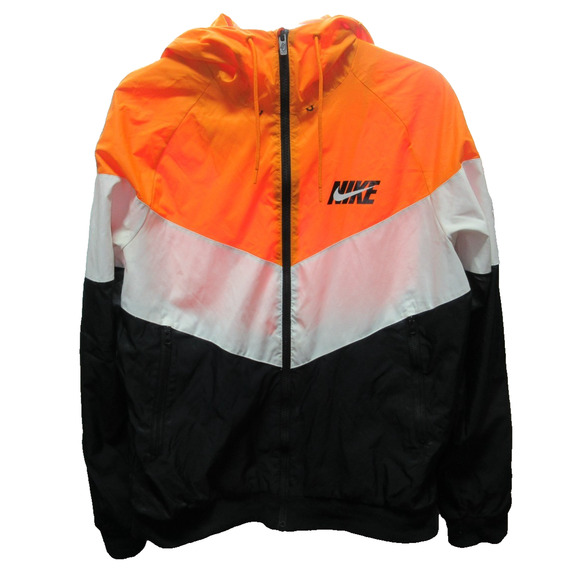 Nike | Jackets & Coats | Nike Windrunner Med Blackorangewhite Full Zip ...